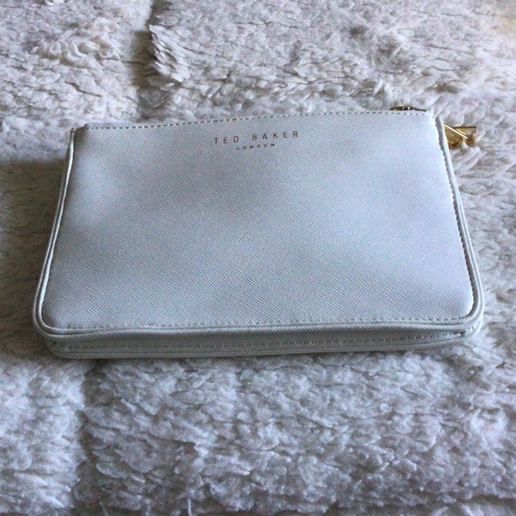 Ted Baker London | Bags | Ted Baker Signature Double Top Zip Clutch ...